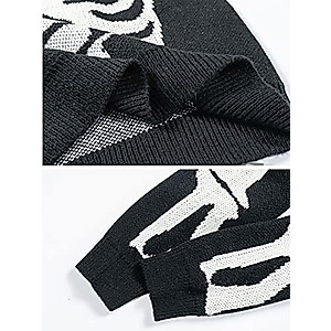 Aelfric Eden Skeleton Sweater Crew Neck Vintage Oversized Long Sleeve Y2k Pullover Skull Halloween Sweater