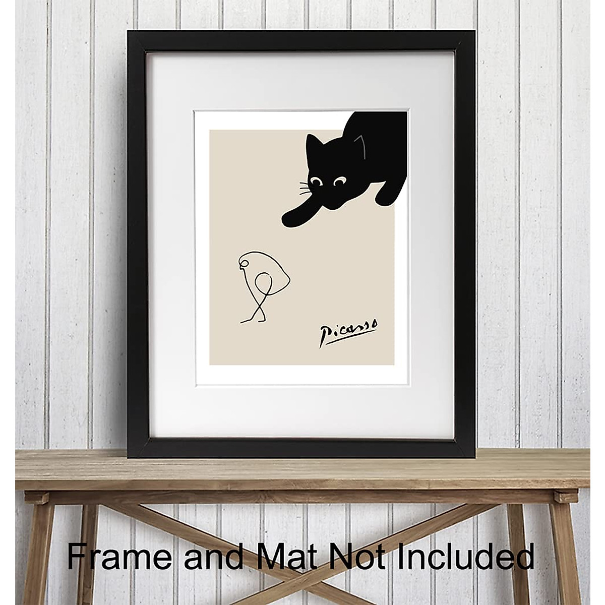 Pablo Picasso Wall Art - Black cat Home Decor - Cat Wall Art - Picasso Poster - Cat Wall Decor - Pablo Picasso Poster - Pablo Picasso print - Pablo Picasso Art - Cute Cat Lover Gift for Women - Bird