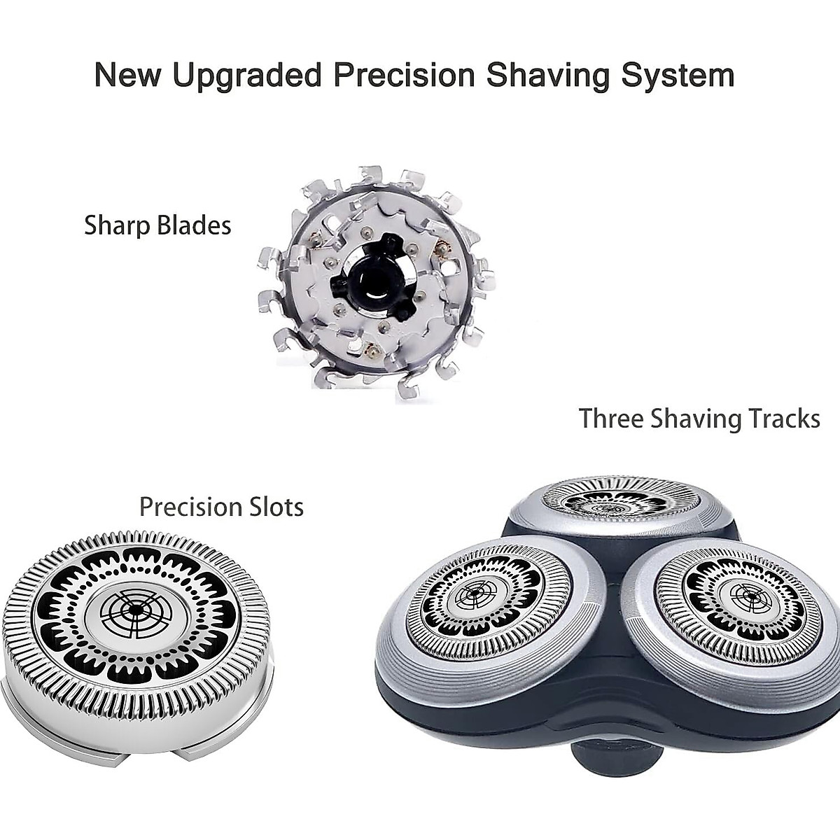 Sh90 Replacement Heads compatible with Philips Norelco Series 9000 Replacement Blades for Electric Shaver Series 9000(S9xxx) Series 8000(S8xxx) Shaving Heads,Upgrade SH90 Replacement Heads,SH90/72
