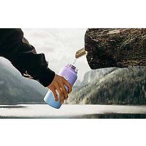 DY DuoYuMdi 32oz Vacuum insulation Stainless Steel Water Flask Straw Lid Keeps Hot and Cold 12 Hour Very Suitable for Outdoor Sports, Fitness(White marble pattern).