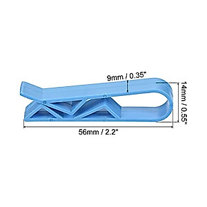 MECCANIXITY Garbage Bin Clip Kitchen Trash Can Waste Basket Garbage Bin Clamp Non-Slip Clip Clamp Blue, Pack of 16