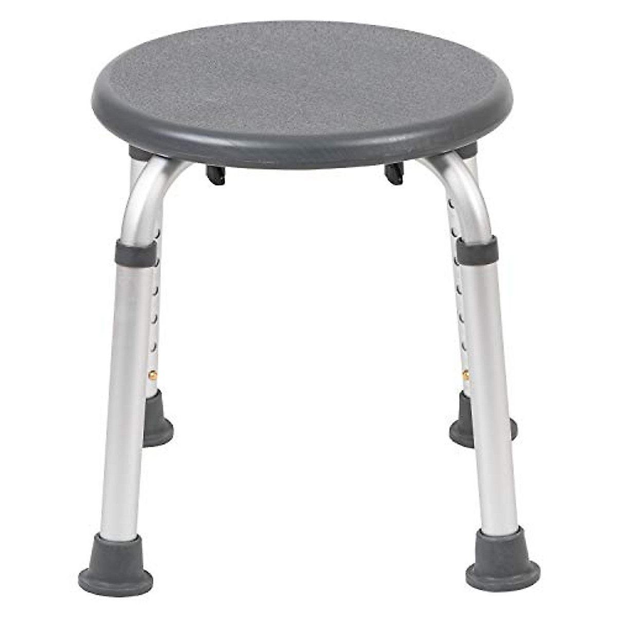 Flash Furniture HERCULES Series Tool-Free and Quick Assembly, 300 Lb. Capacity, Adjustable Gray Bath & Shower Stool