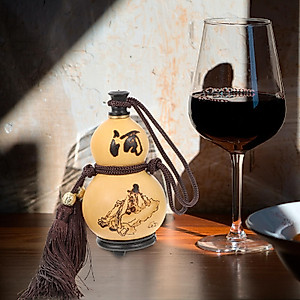 Natural Gourd Bottle Gourd Hip Flask Sake Drink Ware Gourds Drink Storage Bottle Japanese Decor Gourd Jug Japandi Decor Hot Sake Bottle Sake Decanter Sake Tank Wine Chinese Style