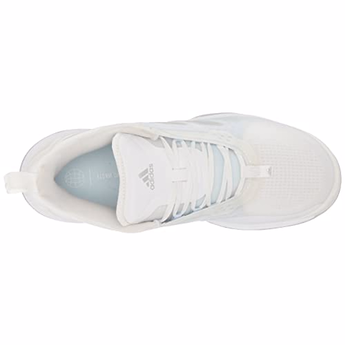 adidas Women's Avacourt Tennis Shoe, White/White/Silver Metallic, 7