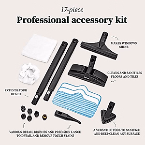 Dupray Neat Steam Cleaner Powerful Multipurpose Portable Steamer for Floors, Cars, Tiles Grout Cleaning Chemical Free Disinfection Kills 99.99%* of Bacteria and Viruses