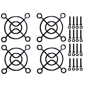 Easycargo 30mm Fan Grill, 30mm Fan Guard Cover for Raspberry Pi, RC Car, 4pcs 30mm Fan Cover with Screws Mounting Kit