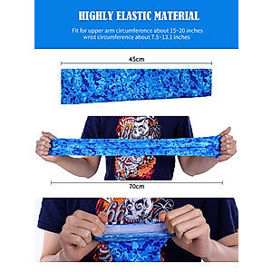 Boao 10 Pairs UV Sun Protection Arm Sleeves Cooling Anti Slip Tattoo Cover Sleeves with Thumb Holes for Men Women (Black, Gray, White and Camo Series Color)