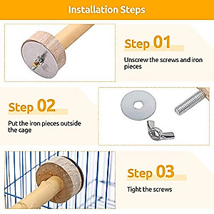 SAWMONG Bird Playground Parrot Stand Birdcage Playstand Pet Play Climb Gym Parakeet Cage Decor Budgie Perch Stand with Ladder and Swing Bird Chew Toys Wooden Perch for Conure Cockatiel Finch