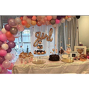 Rose Gold “Girl” Script Foil Balloon - 24” One-Piece Letters Balloon for Girl Baby Shower, Gender Reveal, Pregnancy Announcement, First Birthday Party, Christening, Baptism, Nursery Decoration