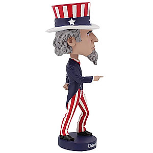 Royal Bobbles Uncle Sam Bobblehead, Premium Polyresin Lifelike Figure, Unique Serial Number, Exquisite Detail