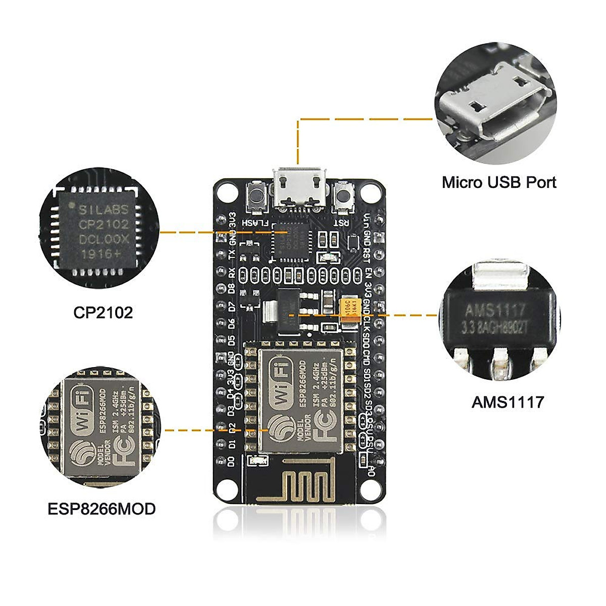 JacobsParts NodeMCU ESP8266 Development Board