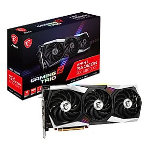 MSI Gaming AMD Radeon RX 6800 XT 16GB GDRR6 256-bit HDMI/DP 2310 MHz Boost Clock RDNA 2 OC Graphics Card (RX 6800 XT Gaming Z Trio 16G)