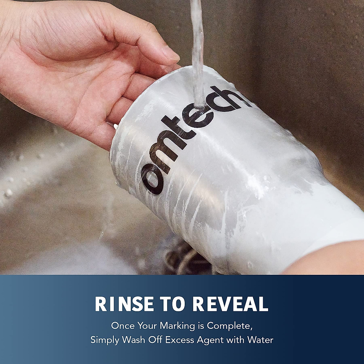 OMTech Laser Marking Spray, Metal Laser Marking Fluid for CO2 Laser Engravers, 3×13oz Aerosol Spray for Black Laser Engraving Metal, Laser Ink for Aluminum Stainless Steel Brass(3 pack)