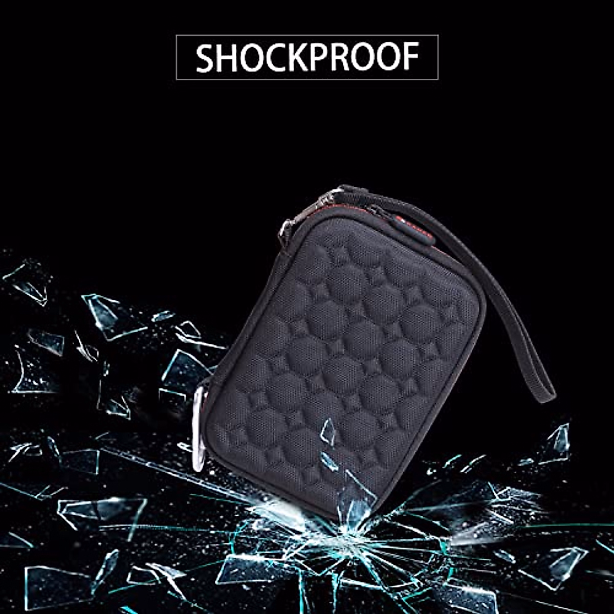 XANAD Protective Case for Samsung T7/ T7 Touch Portable SSD 1TB 2TB 500GB USB 3.2 External Solid State Drive(Outer Black Inner Blue)