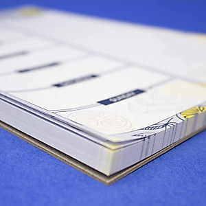 bloom daily planners Weekly Magnetic Meal Planning Pad for Fridge with Tear-Off Grocery Shopping List - Hanging Food/Menu Organizer Notepad with Magnets - 6” x 9" - Lemons