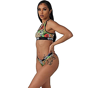 PSD Women's Hawaiian Zebra Th Thong, Multi, S