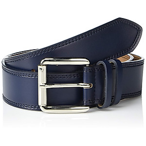Stacy Adams Men's Dylan 40mm Burnished Leather Belt, Navy, 36