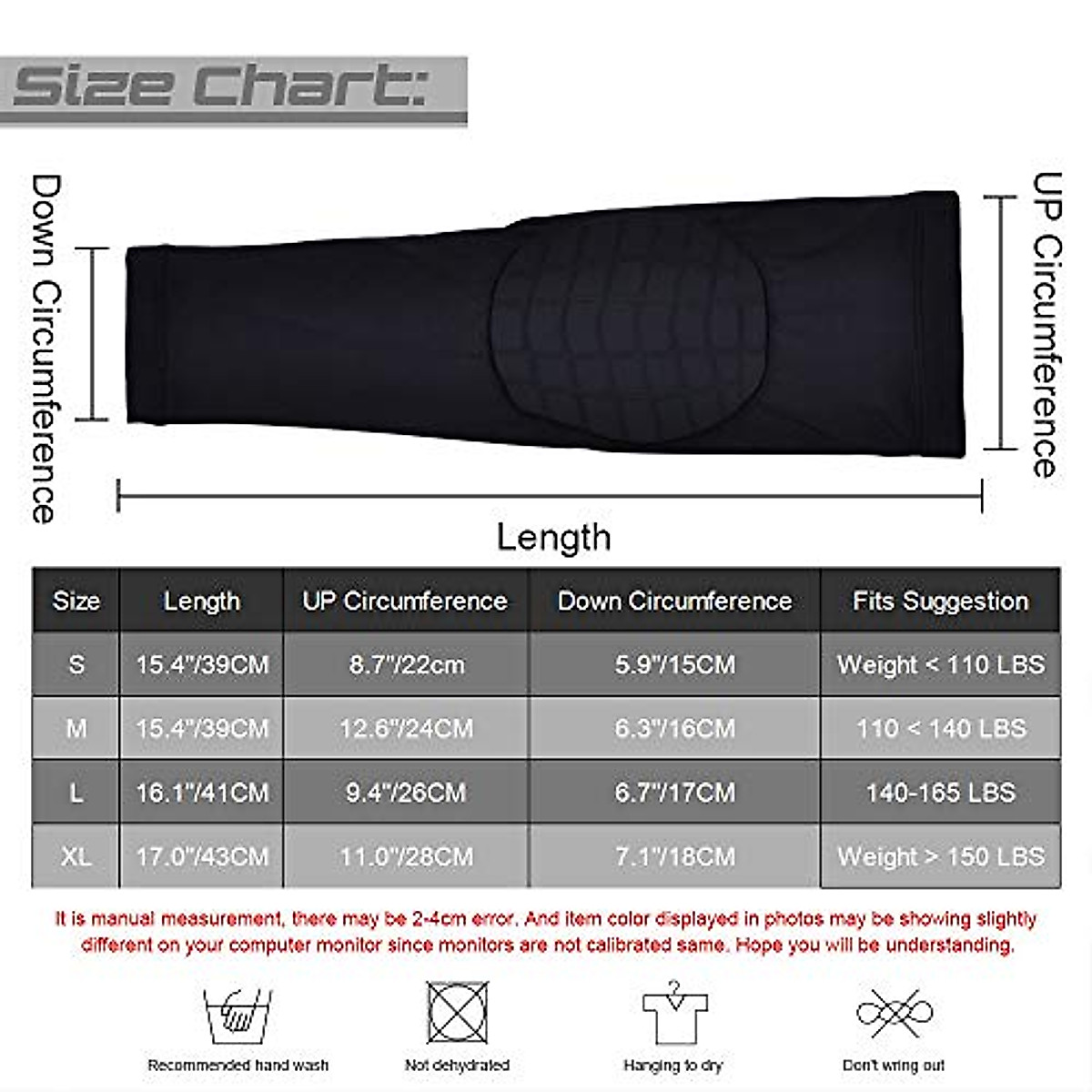 AceList 2 Pcs Shield Shape Crash Proof Elbow Pads Arm Sleeve Pads Brace Protector Gear