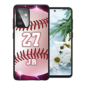 Design Your Own Baseball Phone Case Custom Name Number Yourself TPU Cover Case with Samsung Galaxy A15/A25/A14/A54/A53 5G/A03S/ A02S /A10E /A10/ A12/ A13/ A32/ A33/ A42/ A50 /A51/ A52/ A71 4G 5G