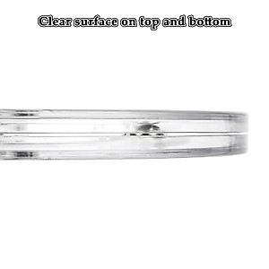 Oungy 4PCS 6 Inch Acrylic Lazy Susan Turntable Rotating Tray with Steel Ball Bearings Clear Turntable Organizer for Table Spice Cake Rack Kitchen Cabinets Monitor