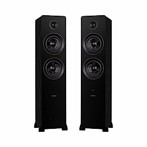 Fluance RT81 Elite High Fidelity Vinyl Turntable (Piano Black) with Ai81 Powered 2-Way Floorstanding Speakers (Black Ash) Diamond Stylus, Belt Drive, Built-in Preamp, 150W Class D Amplifier, Bluetooth