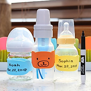 Baby Bottle Labels for Daycare, 6 Pcs (Multi-Color)