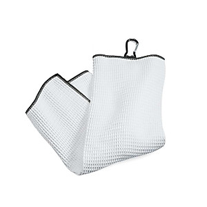 Set of 3 Golf Towels - Let's Par Tee - Greatest Mom by Par - Every Day Is a Good Day for Golf - Tri-fold 100% Microfiber Waffle Weave with Clip