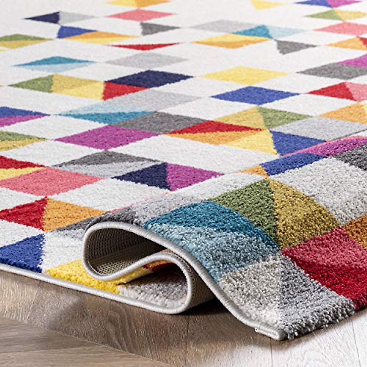 nuLOOM Triangle Geometric Area Rug, 5' x 8', Multi