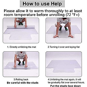 MACRO GLOBE Transparent PVC Mat for Protecting Carpet Floor,Office Chair Mat with Lip,Home and Office Chair Pads,Size 36"x48"Inch