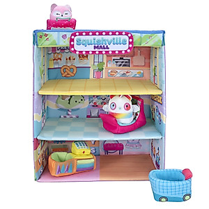 Squishville Squishmallows Mall-Two 2-Inch Mini Plush Characters,Themed Play Scene,4 Accessories (Shopping Bag/Cart,Cash Register,Arcade Machine)-Amazon Exclusive