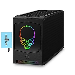Intel NUC 11 Extreme Mini Desktop, NUC11BTMi7 Black i7-11700B 8-Core, 64GB RAM, 1TB PCIe SSD, UHD, WiFi 6, Bluetooth 5.2, 1xHDMI, SD Card, Win 10 Home with Hub