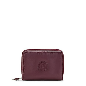 Kipling Women's Money Love, RFID Anti-Hacker Technology, Zip Closure Wallet, Burgundy Lacq