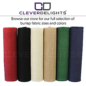 CleverDelights 14" Green Burlap Roll - Finished Edges - 10 Yards - Jute Burlap Fabric