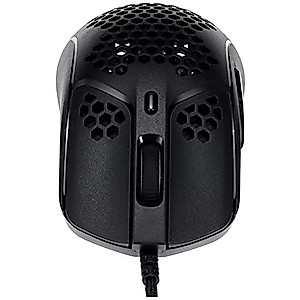 HyperX Pulsefire Haste – Gaming Mouse, Ultra-Lightweight, 59g, Honeycomb Shell, Hex Design, RGB, HyperFlex USB Cable, Up to 16000 DPI, 6 Programmable Buttons,Black