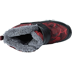 UBFEN Boys Girls Snow Boots Kids Winter Warm Outdoor Slip Resistant Cold Weather High Top Shoes Size 10.5 Little Kid