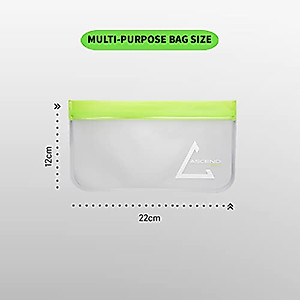 12 Pack Food Storage Bags - Durable & Reusable Food Storage Bags with Zipper Closure - BPA Free, & Leak Proof Zip Lock Bag for Sandwiches, Snacks, Gallons - Size 8.66" x 8.66" safe