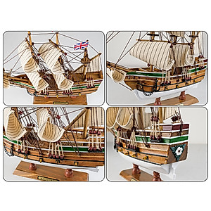 SAILINGSTORY Wooden Model Ship Mayflower 1/100 Scale Replica Sailing Ship Model Sailboat Decor