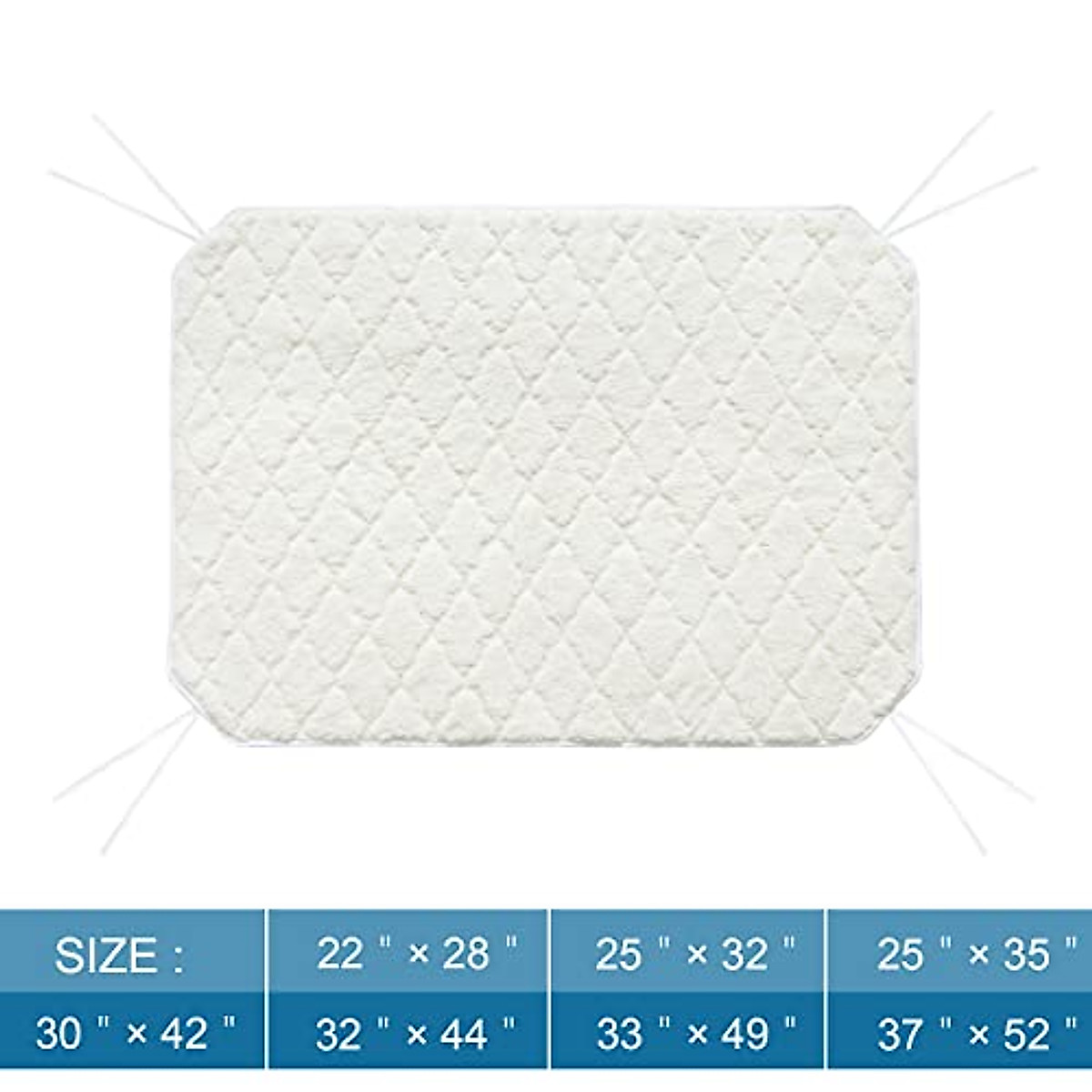 Elevated Dog Bed Pad Waterproof 2 Pack (25" X32"), Soft Plush Dog Pet Pad for Dog Cot Bed, Machine Washable Dog/Cat Beds Pad with Corner Straps, Waterproof (Pad Only, Bed not Included)