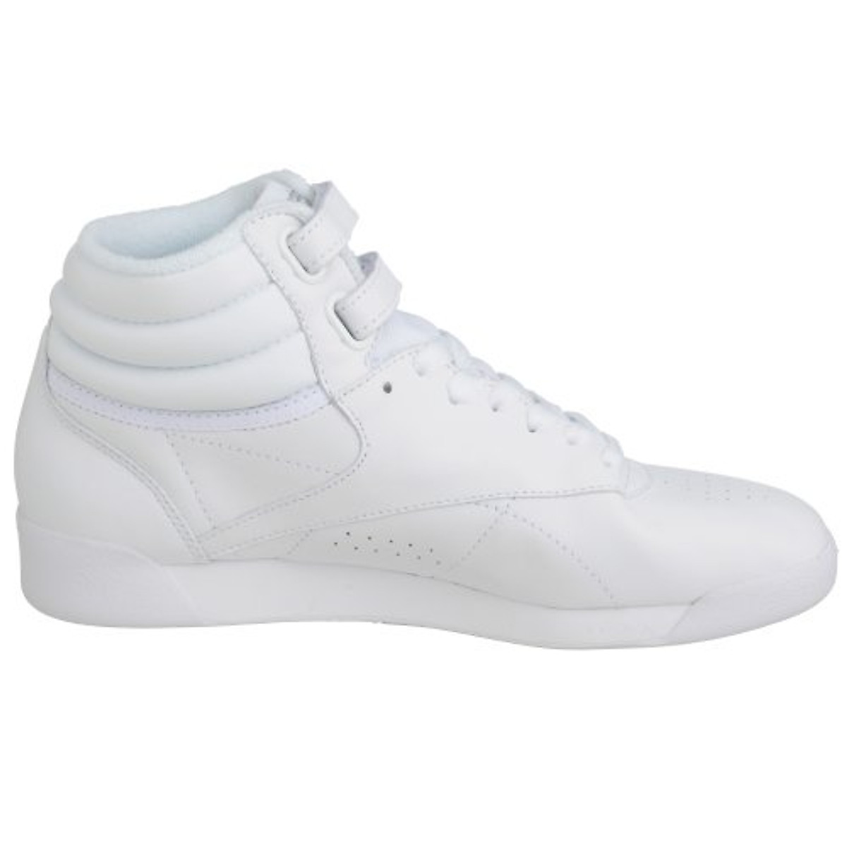 Reebok womens Freestyle Hi Sneaker, White/Silver 2, 7.5 US