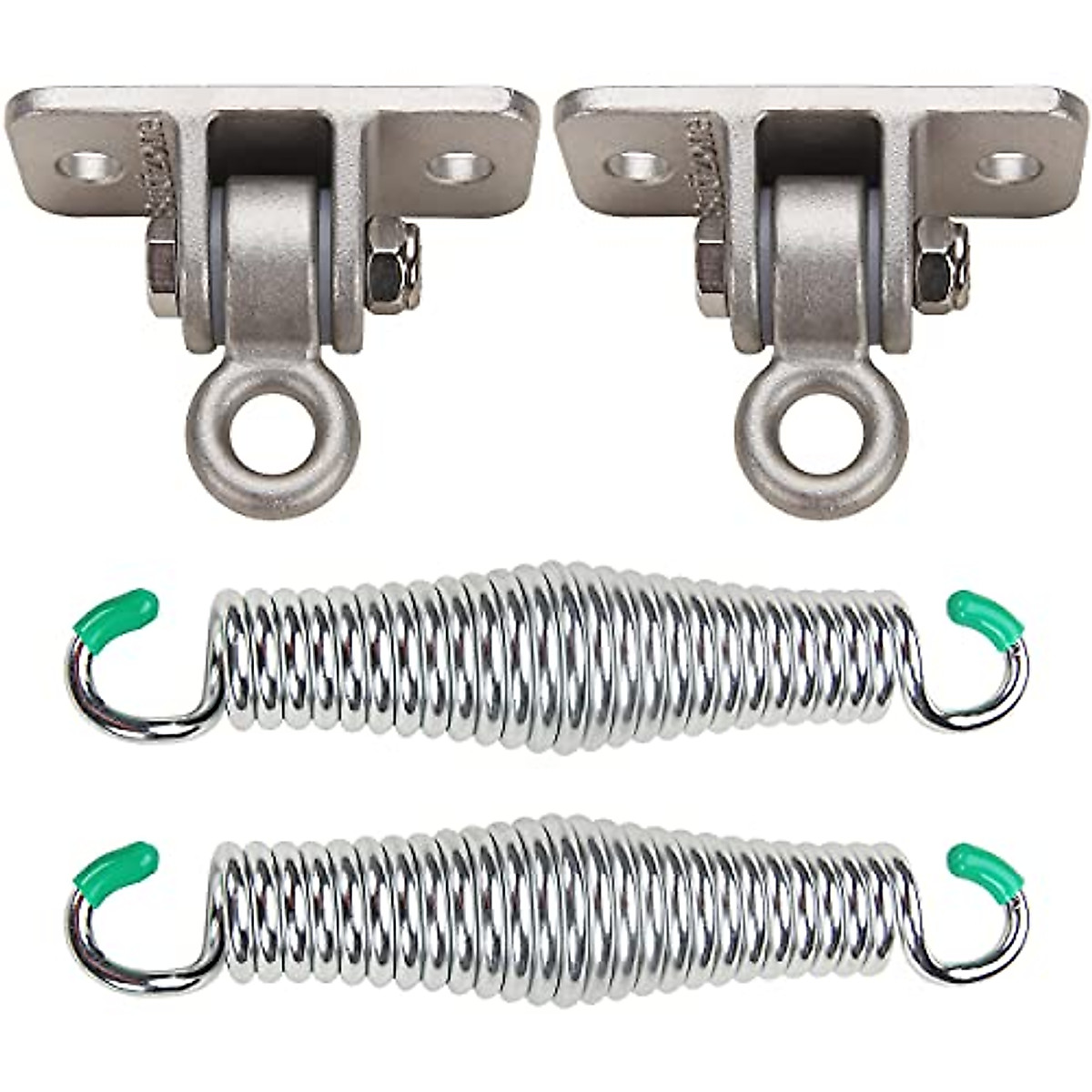Butizone Porch Swing Hanging Kit, 304 Stainless Steel Swing Hangers and Galvanized Springs for Ceiling Mount Porch Swings and Hammock Chairs, 700 Lbs. Capacity, Set of 2