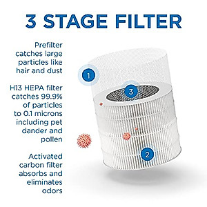 Medify Air MA-22 Air Purifier with H13 True HEPA Filter | 330 sq ft Coverage | for Allergens, Wildfire Smoke, Dust, Odors, Pollen, Pet Dander | Quiet 99.7% Removal to 0.1 Microns | Black, 2-Pack