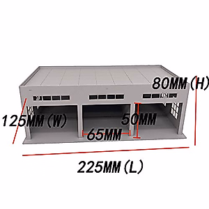 Outland Models Miniatures 3-Stall Large Garage for Trucks/Cars 1:64