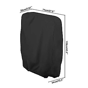 Naiveroo Outdoor Zero Gravity Folding Chair Cover Waterproof Dustproof Lawn Patio Furniture Covers All Weather Resistant 28"x43"（Black）