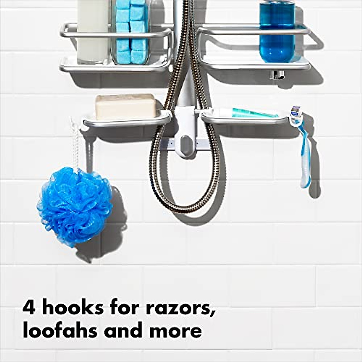 OXO Good Grips Aluminum Hose Shower Caddy - Silver