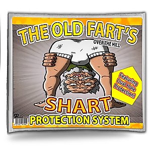 Old Farts Over The Hill Diaper - Shart Protection System Adult Diaper Gag Gift, Funny Over-The-Hill Prank Gift for Men, Disposable One Size Fits Most OSFM OTH