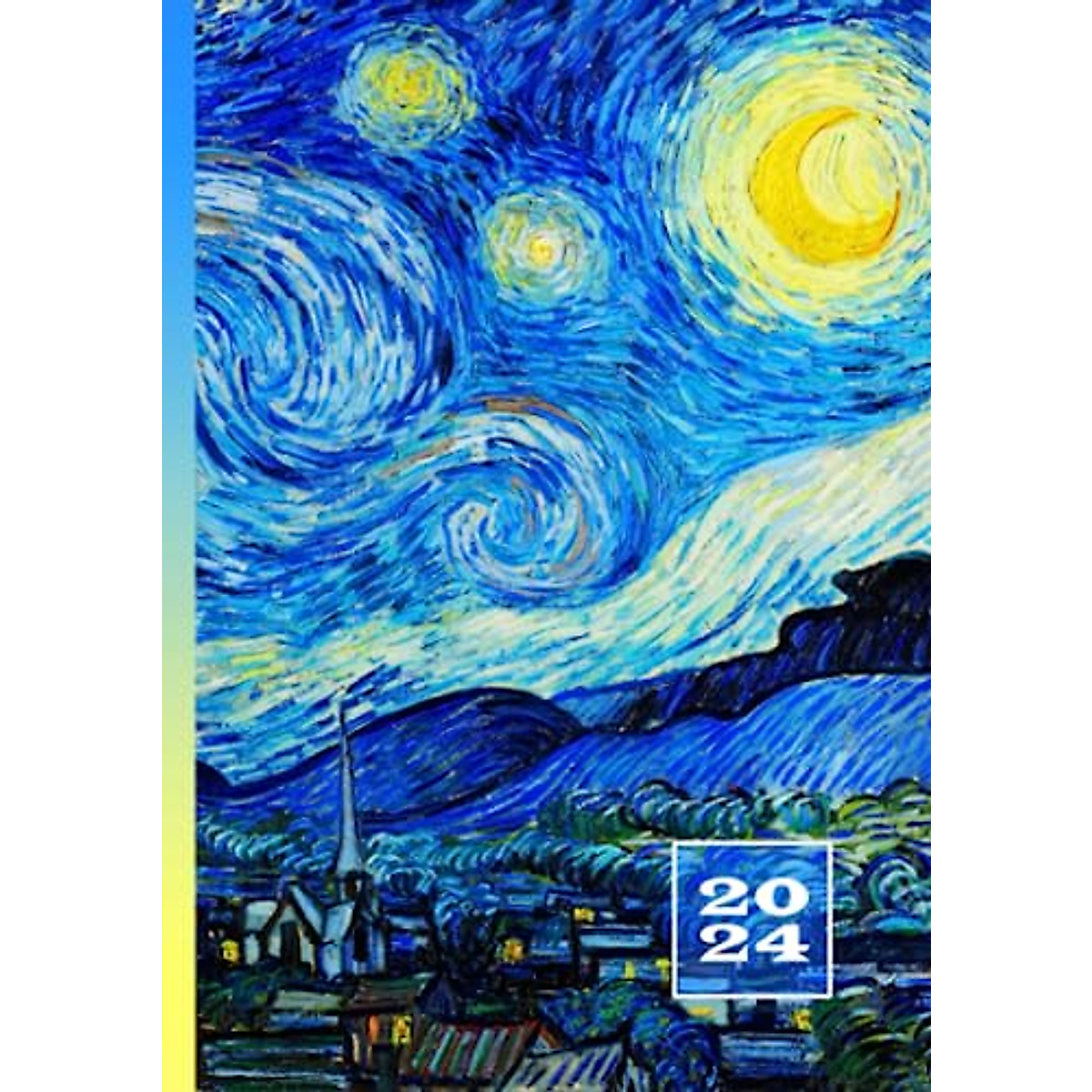 2024: Agenda Giornaliera | Formato A5 Tascabile | 1 Settimana Su 2 Pagine | 12 Mesi Weekly Planner | Design Semplice | Calendario Settimanale | Diario ... | Van Gogh Notte Stellata (Italian Edition)