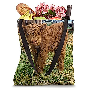 Fluffy Highland Calf Tote Bag
