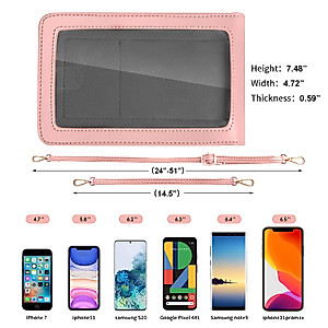 Borivilla Crossbody Cellphone Purse Shoulder Strap Travel Wallet Passport Credit Card Slot