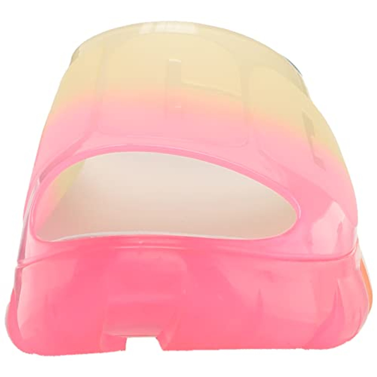 UGG Women's JELLA Clear Watercolors Slide Sandal, Rainbow Blend, 10