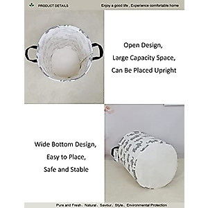 ONOEV 2 Pack Round Fabric Storage Bin,Decorative Basket,Organizer Basket with Handles,for Clothes Storage,books and sundries (2 Pack grey elephant)